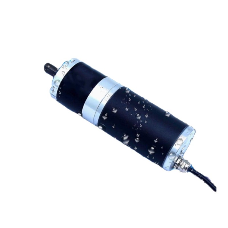 Waterproof IP68 24V 80RPM 2.8Nm Φ45mm Geared DC Motor 100:1 Planetary Gearbox